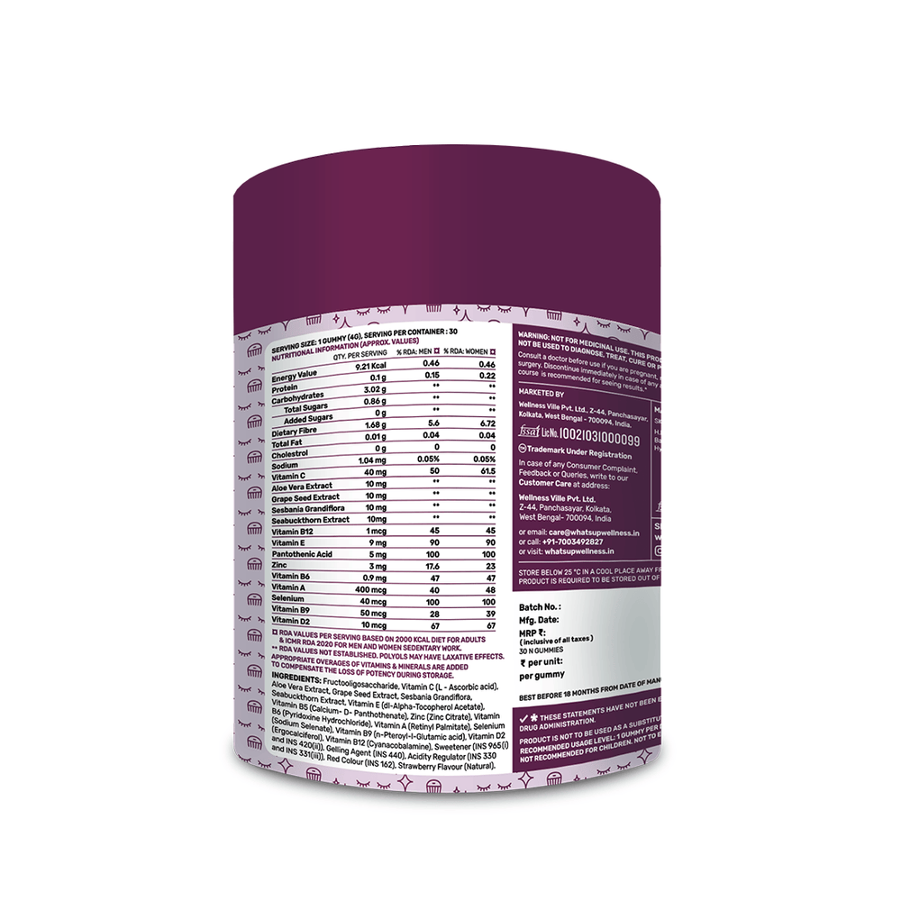 Biotin Gummies for Hair, Skin, & Nails | What's Up Wellness